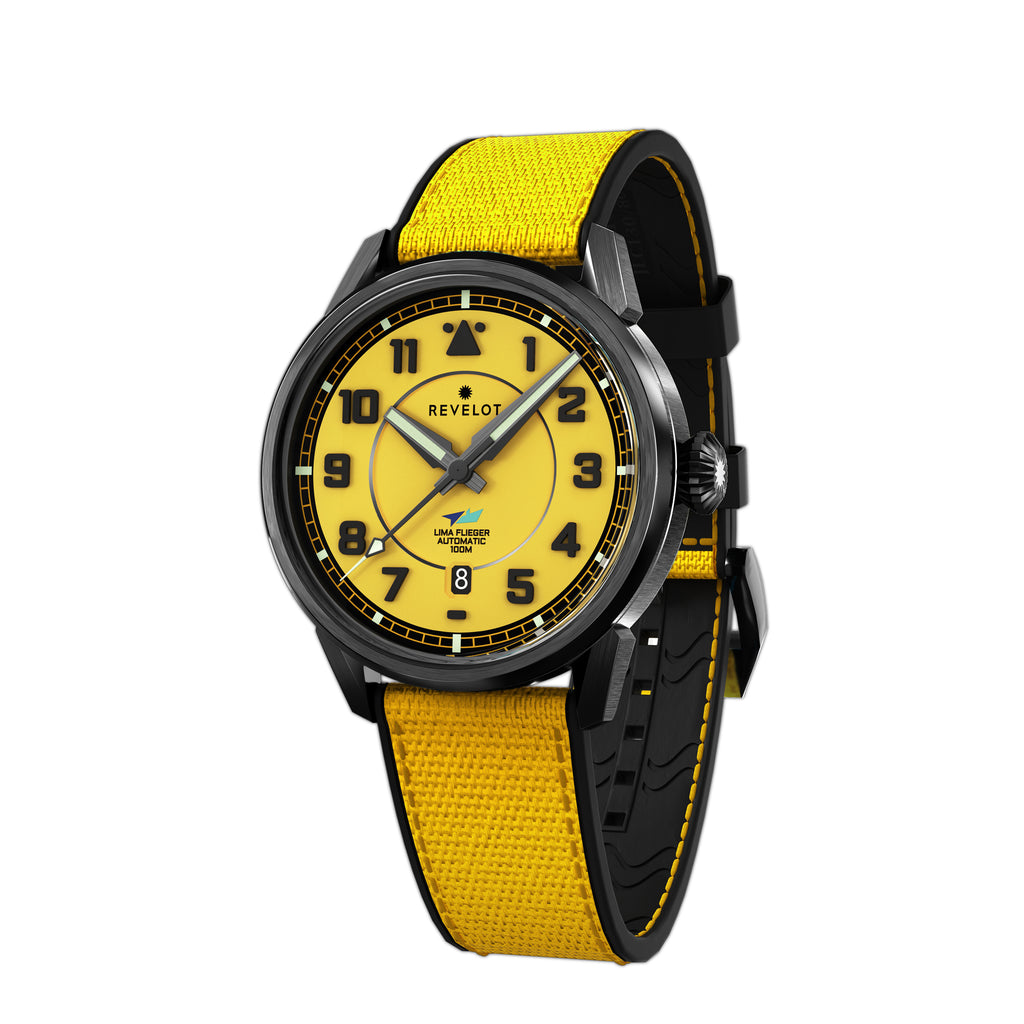 Revelot Men's Collection | LIMA Flieger Yellow Luminova Grade 5 ...