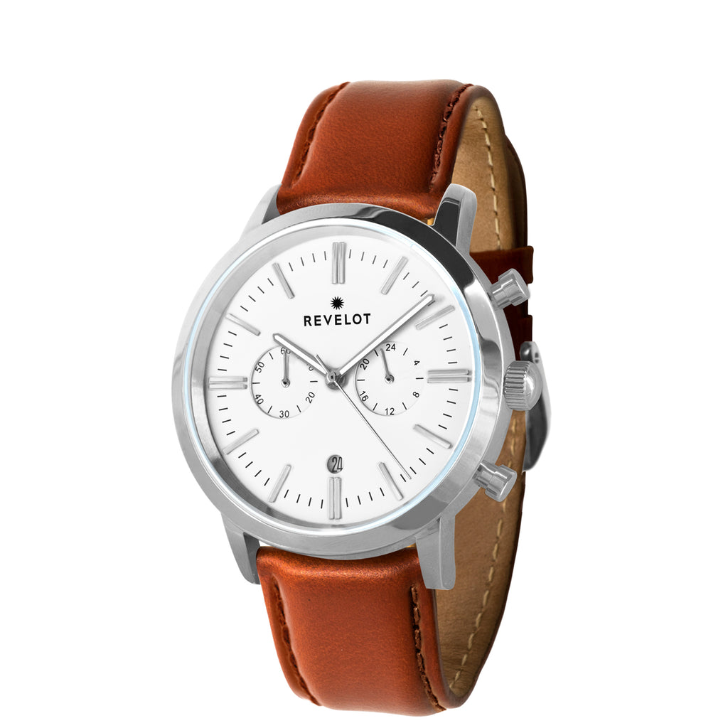 Revelot Men's Collection | R1 Classic Chronograph - Silver/Rose Gold ...